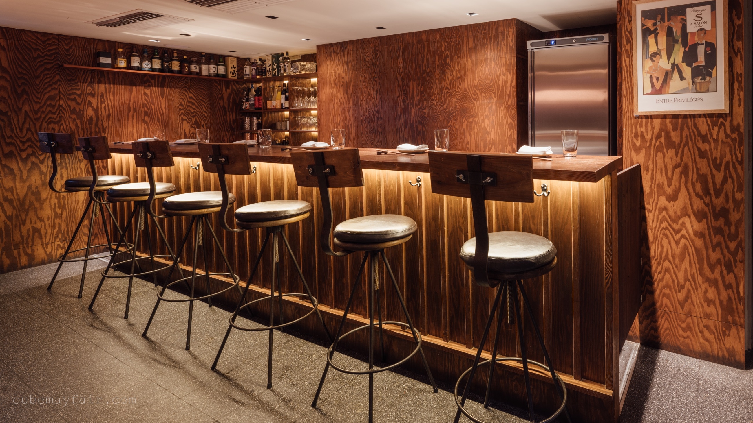 Location of Cubé Sushi Restaurant at Mayfair London - cubemayfair.com